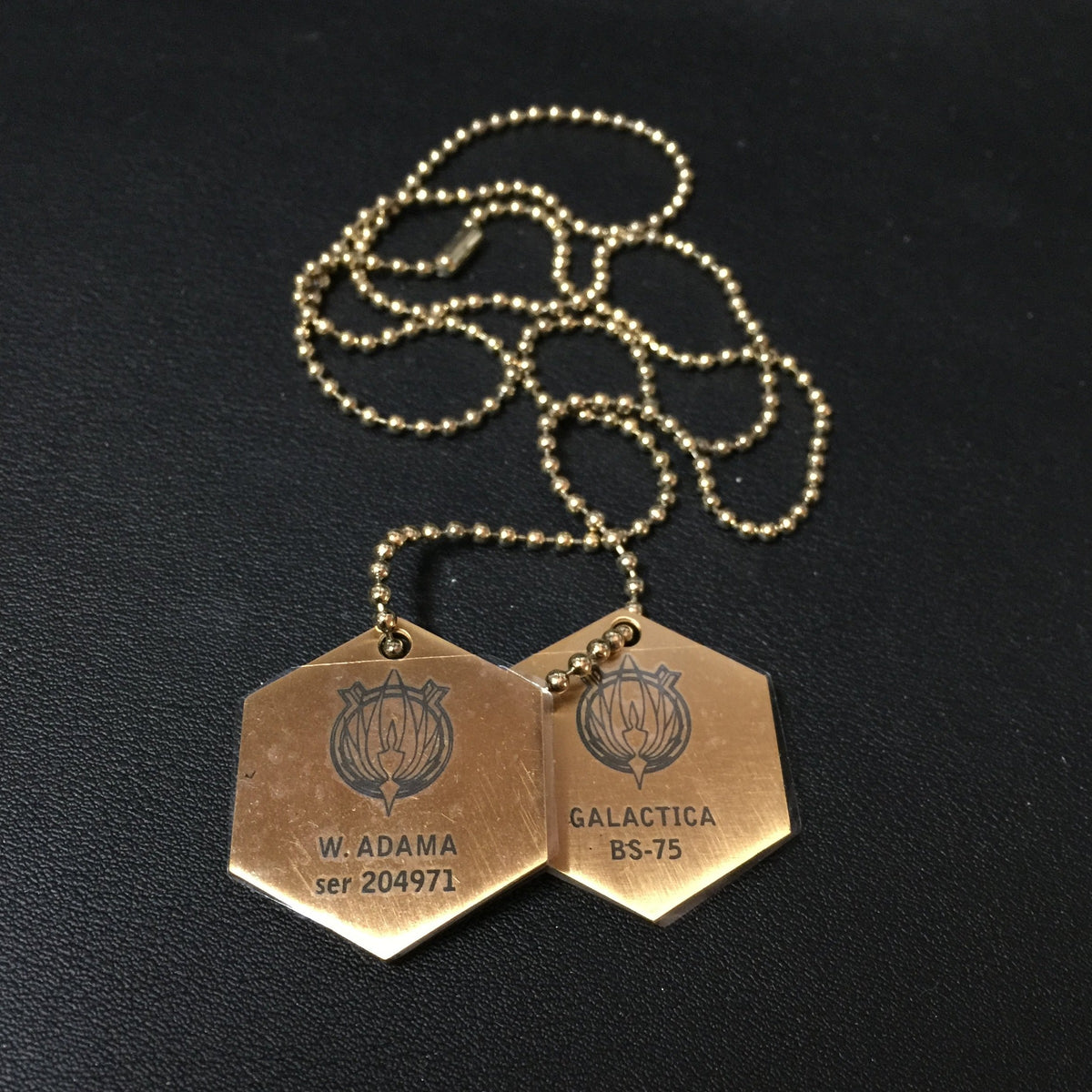 BATTLESTAR GALACTICA William Adama "Husker" Replica Metal Dog Tags ...